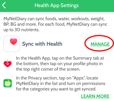 How to connect MyNetDiary to Apple Health – Cigna